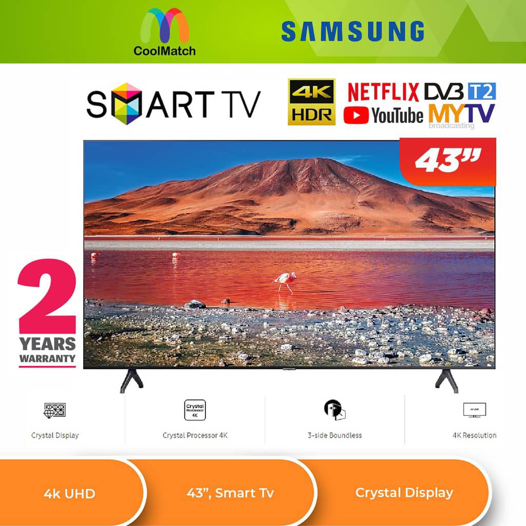 SAMSUNG 43" TU7000 4K UHD SMART TV UA43TU7000KXXM | Shopee Malaysia