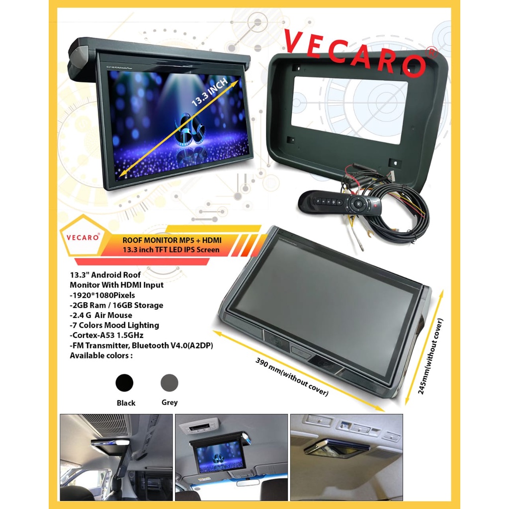 Vecaro ROOF MONITOR 13.3 INCH ANDROID ROOFTOP | Shopee Malaysia