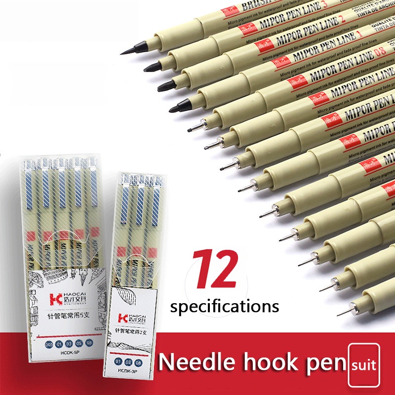 Manga markers Needle Pen Kawaii Art Hand-painted Hook Line Sketch Pens ...