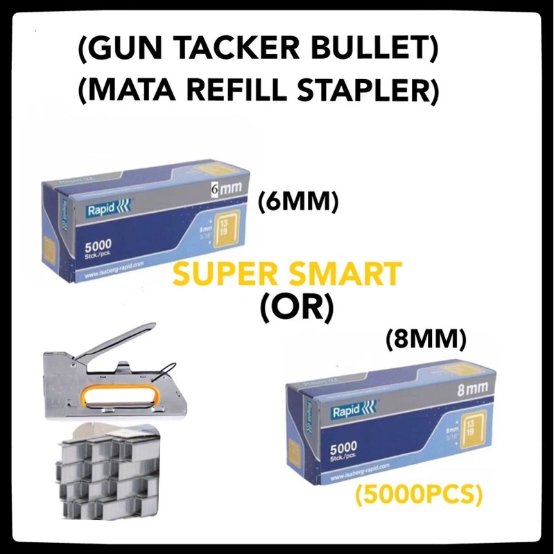 GUN TACKER BULLET REFILL (5000 PCS/BOX) | Shopee Malaysia
