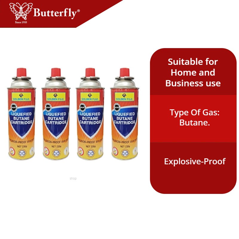 Butane Gas Cartridge Cylinder Gas for Portable Gas Cooker (4units ...