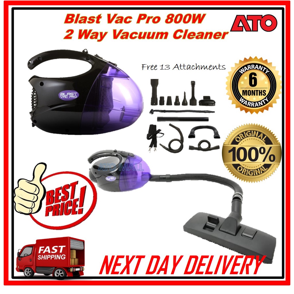 Blast Vac Pro 800W - 2 Way Vacuum Cleaner (With 13 Attachments ...