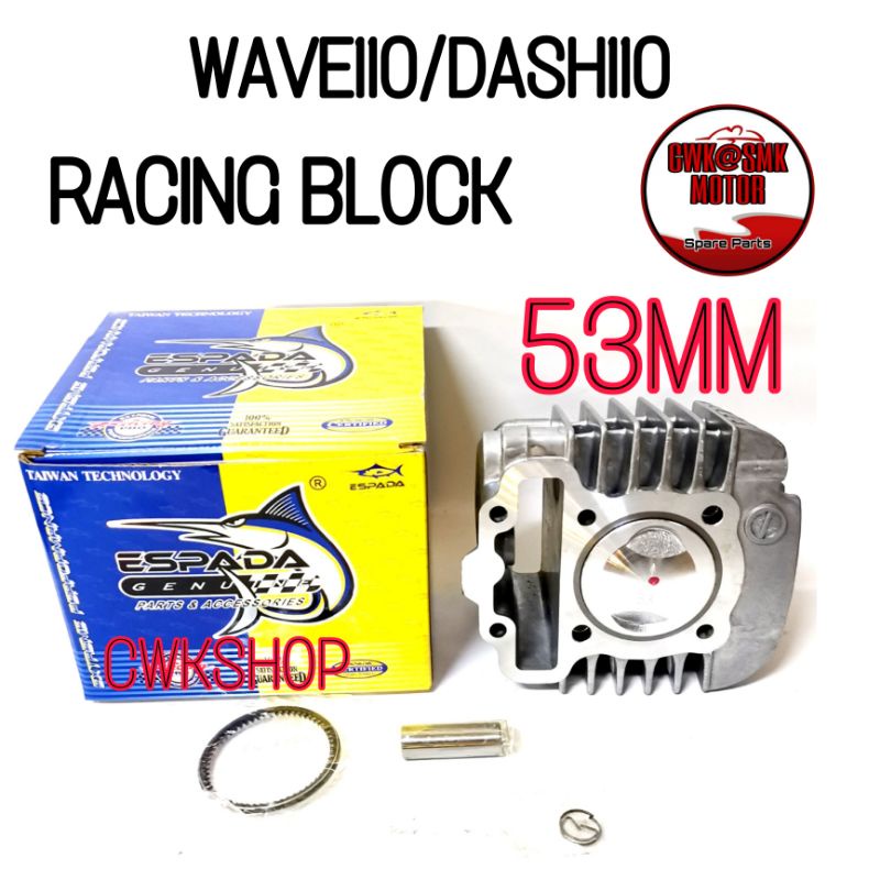 DASH110/WAVE110 RACING BLOCK 53MM/55MM/56MM BLOCK ESPADA | Shopee Malaysia