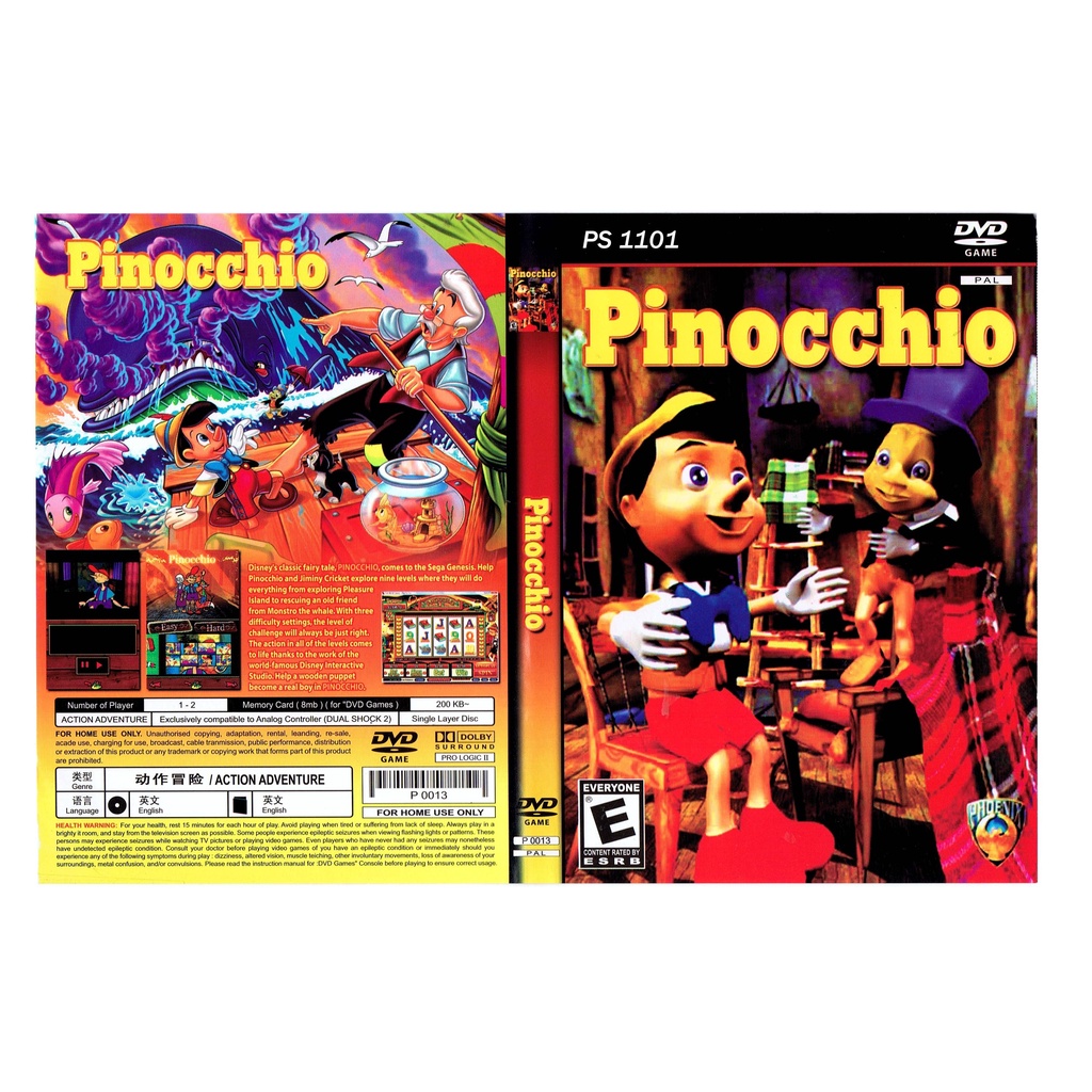 PS2 GAME COLLECTION PINOCCHIO (CD Version) | Shopee Malaysia