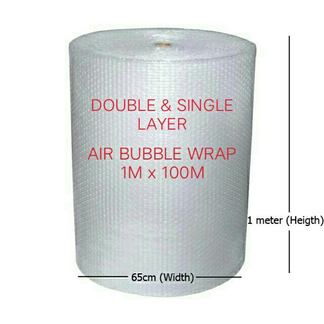 SINGLE LAYER BUBBLE WRAP DOUBLE LAYERS AIR BUBBLE WRAP 100 METER ...