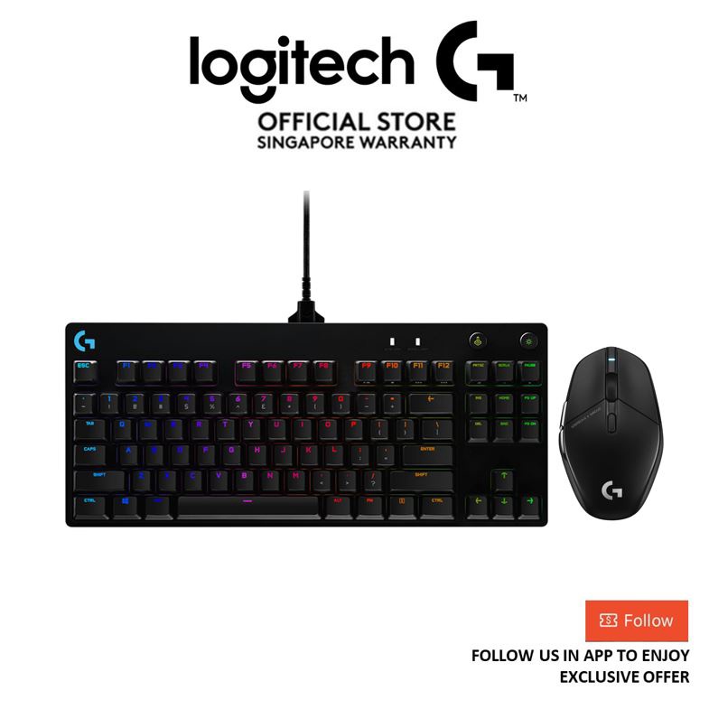 Logitech G PRO Mechanical Lightsync RGB Gaming Keyboard+Logitech G303 ...