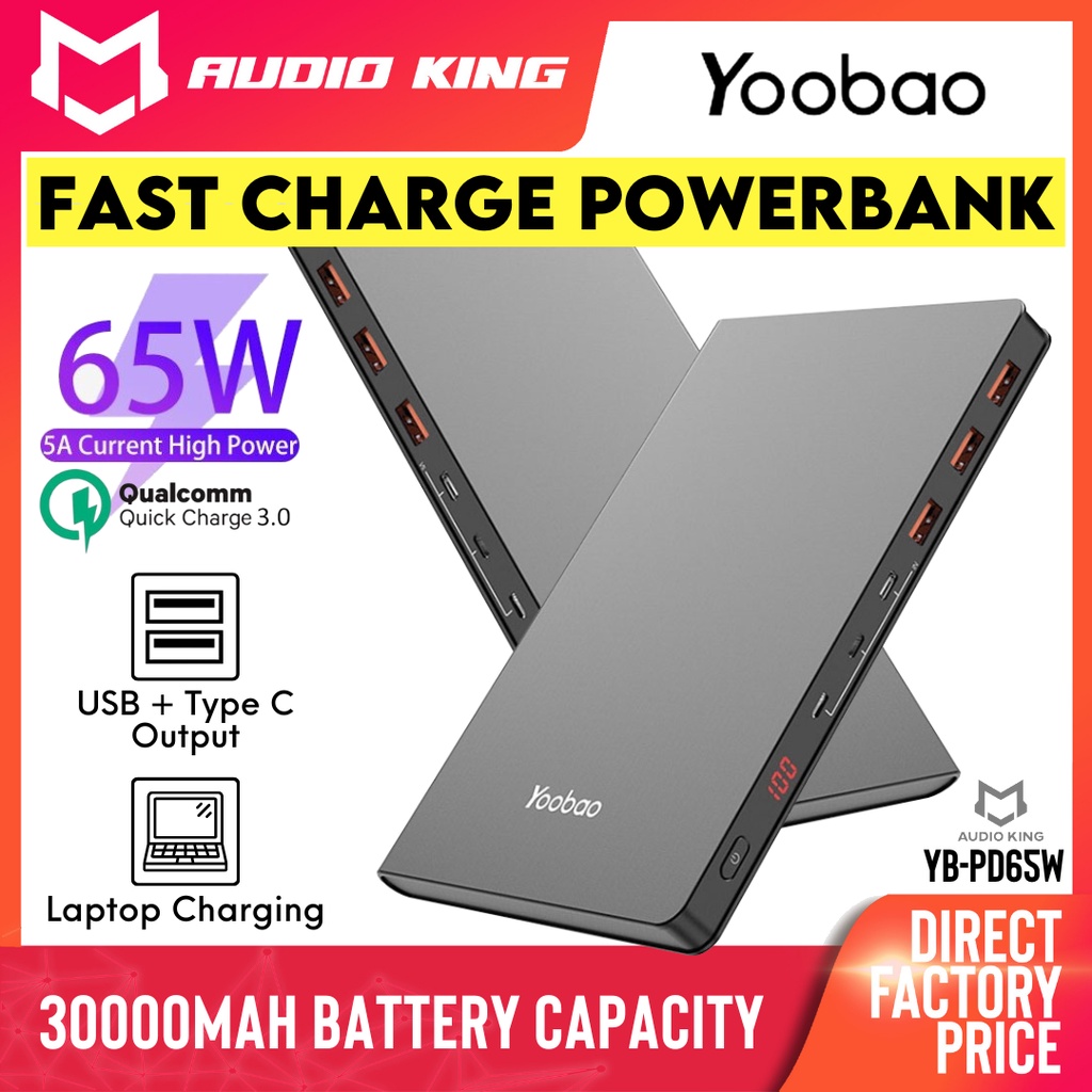 YOOBAO Powerbank For Laptop Powerbank Type C Output 65W Powerbank Fast ...
