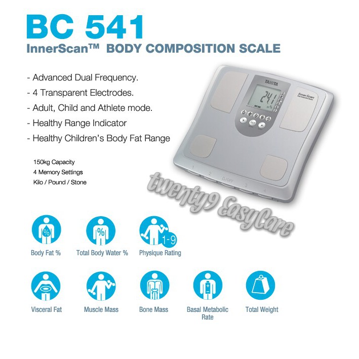[FREE SHIP] TANITA BC-541/BC-541N 9-in-1 Inner Scan Body Composition ...