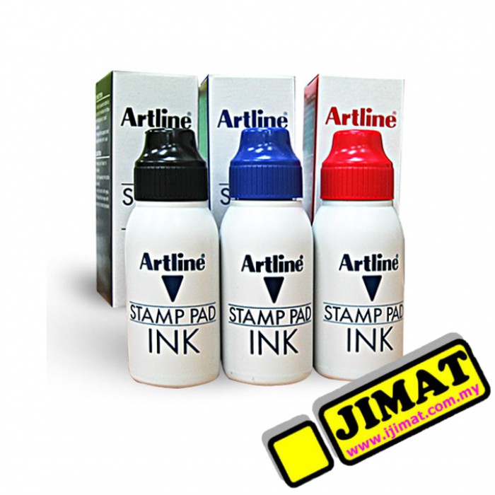 Artline Stampad / Stamp Pad Refill Ink 50cc (Black / Blue / Red ...