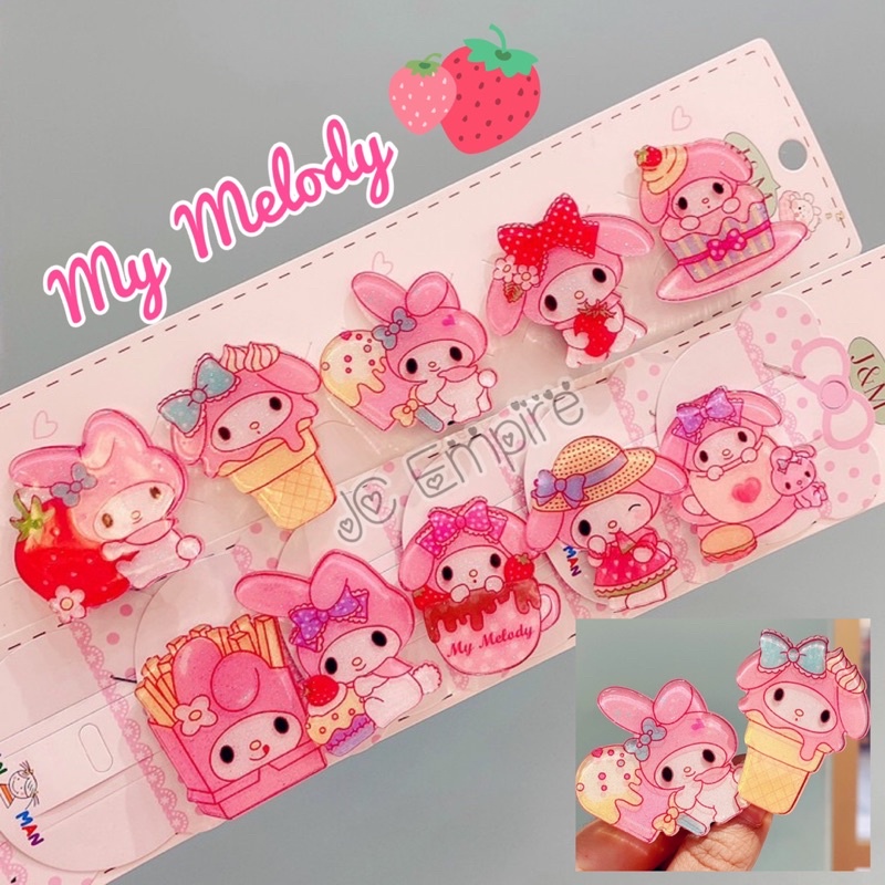 My Melody Kids Hair Pin Sanrio My Melody Kids Hair Accessories | Shopee ...