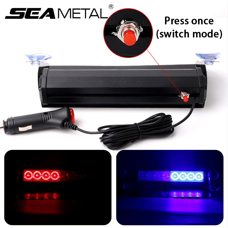 SEAMETAL 12V Car LED Strobe Light Police Light Universal Car Signal ...