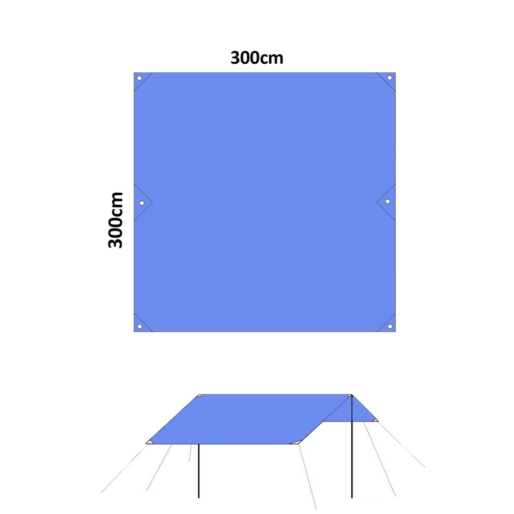 [ READY STOCK MALAYSIA ] FLYSHEET, Fly sheet Tent 3m x 5 5m & 3m x 3m ...