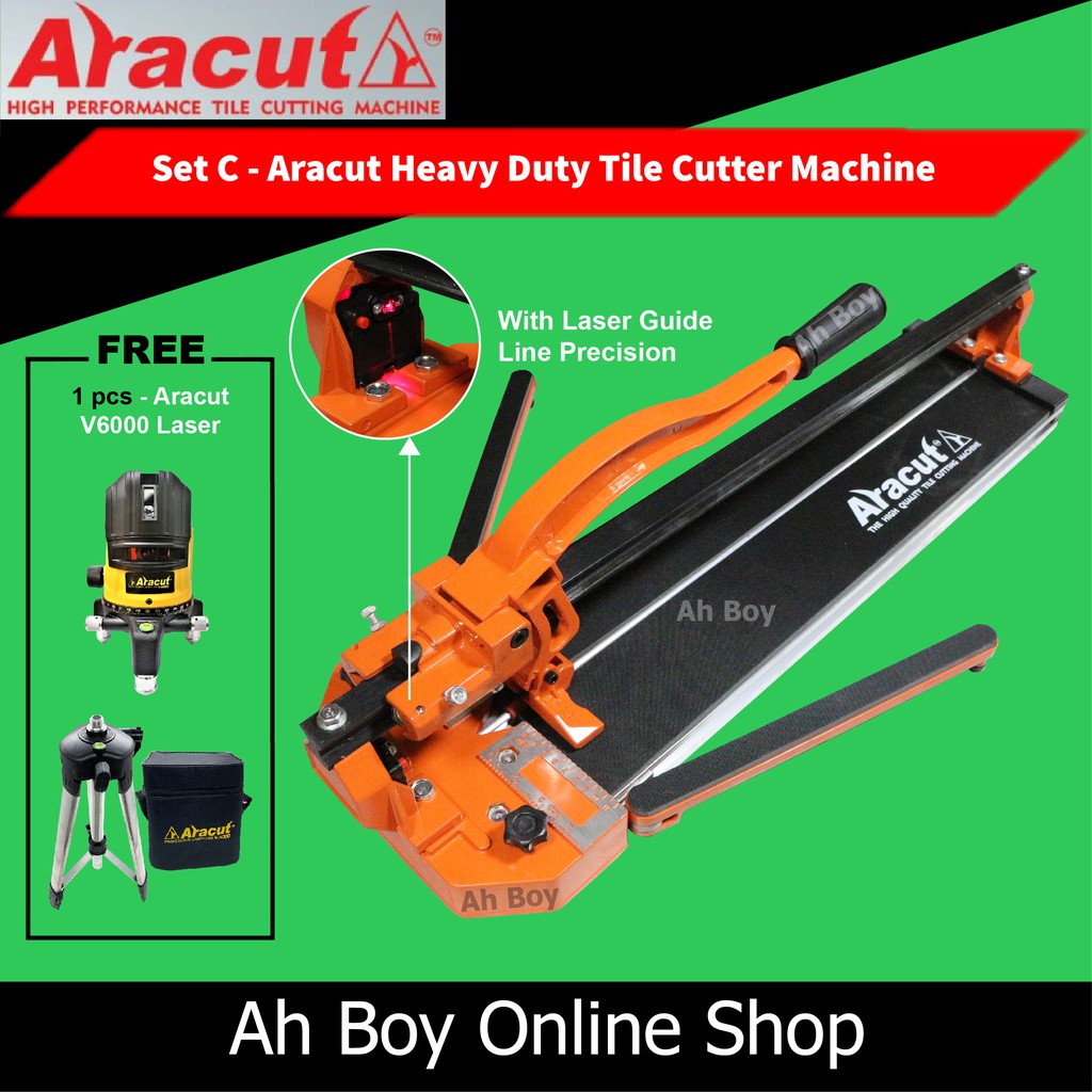 ARACUT 650mm Tile Cutter Machine with Laser Line | Mesin Pemotong Tile ...