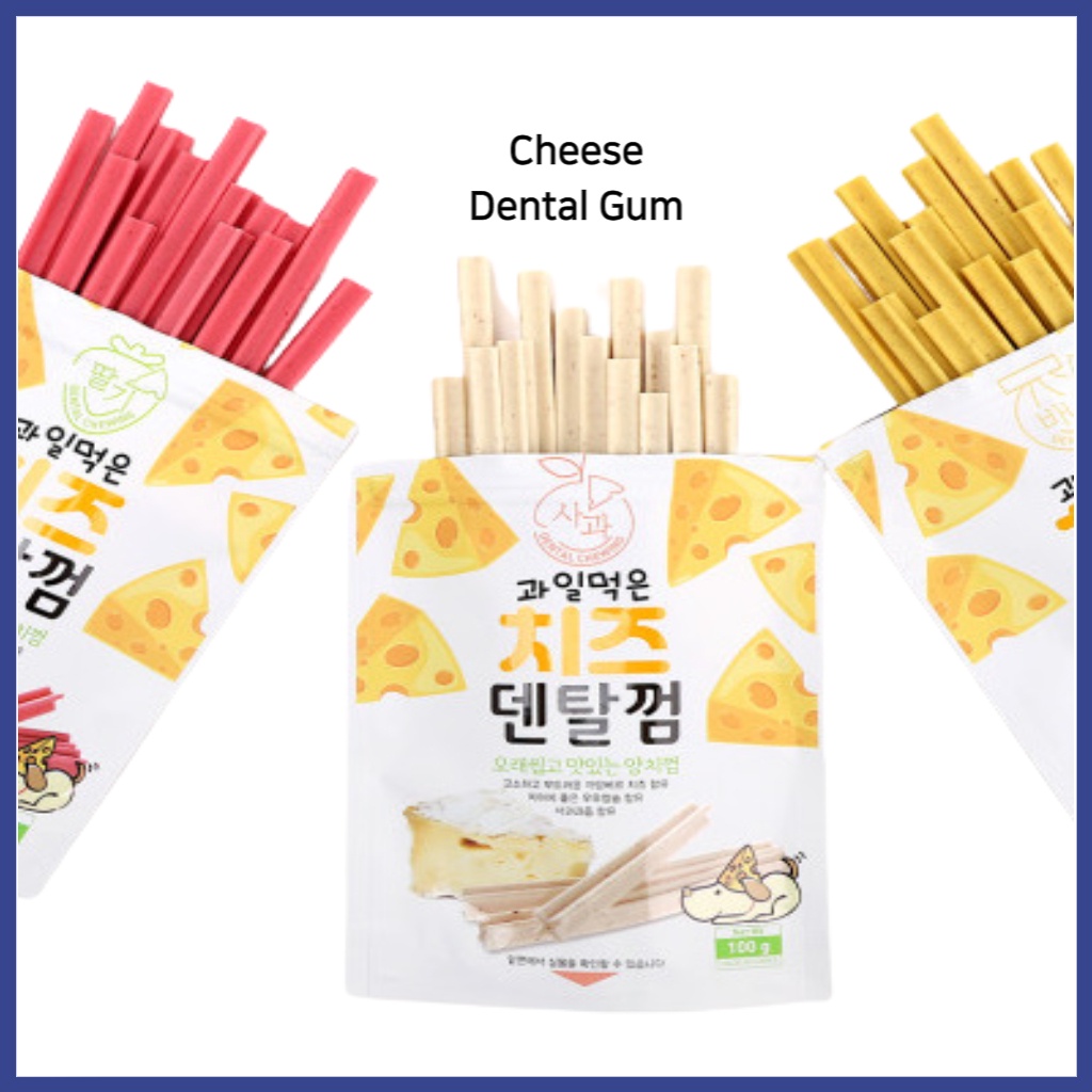 Forcans Cheese Dental Gum 100g Strawberry/Apple/Banana (Long Chewing ...