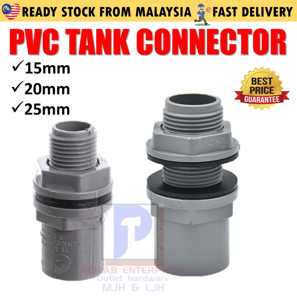 💥READY STOCK💥 PVC Fitting Plastic Tank Connector Joint Paip Plastik ...