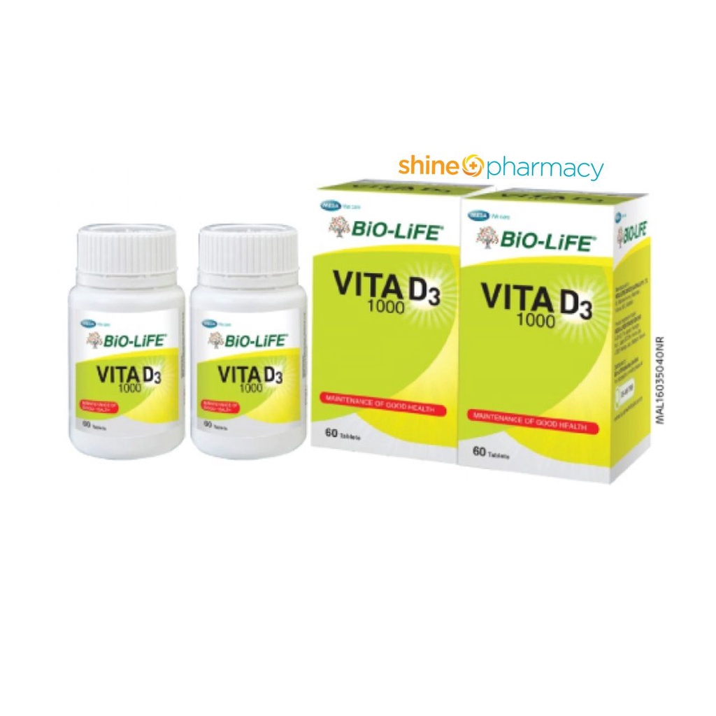 BiO-LiFE Vita D3 1000mg 2x60s [EXP: JAN 2026] | Shopee Malaysia