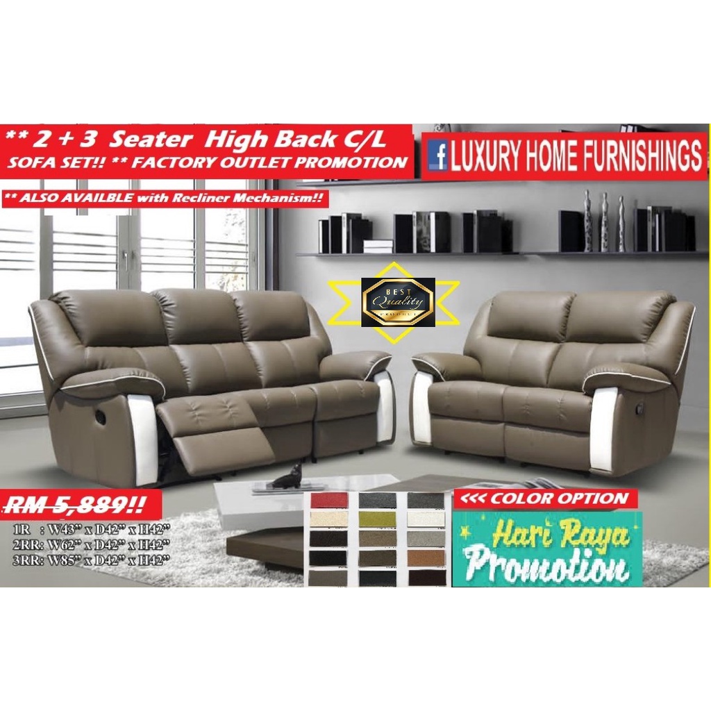 CASA LEATHER, PANAMA, 2 +3 SEATER Sofa SET, EXPORT SERIES!! RM 5889 ...