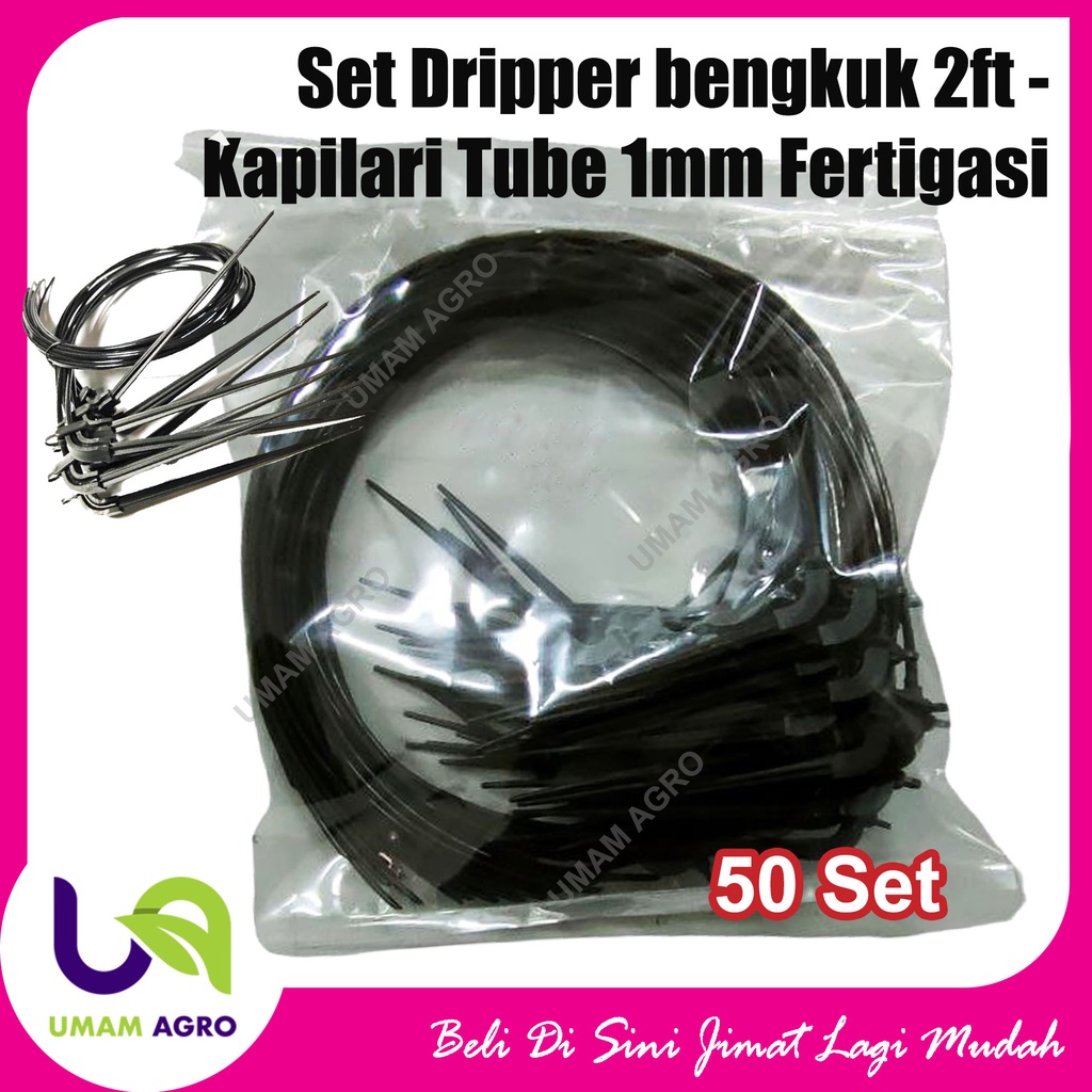 Set Kapilari Dripper Bengkuk Clip 2ft - Kapilari Tube 1mm Fertigasi ...