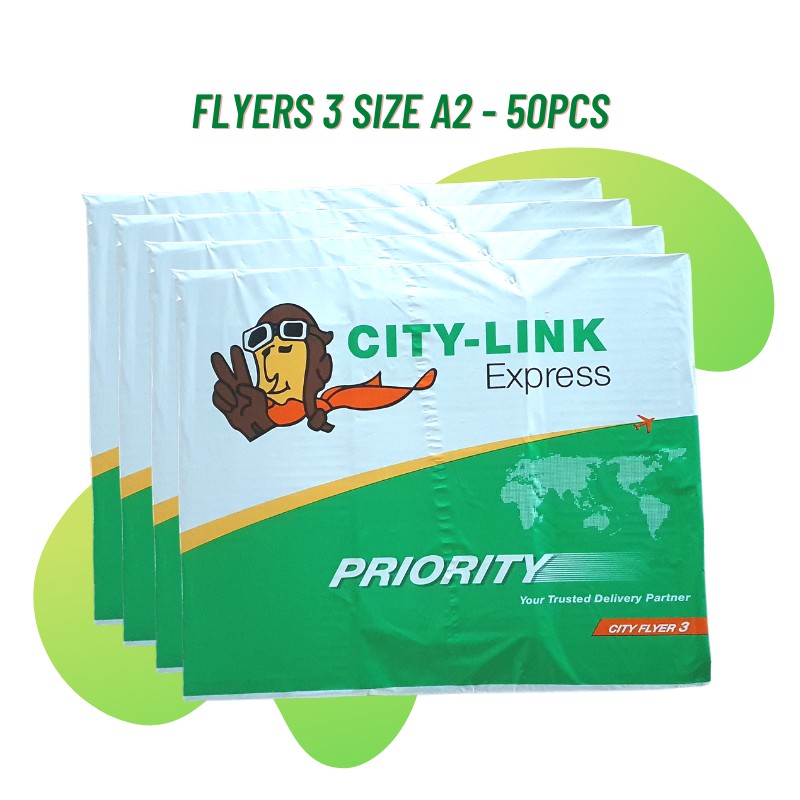 City-Link Express Flyer No.3 A2 Size With Plastic Pouch for Parcel and ...