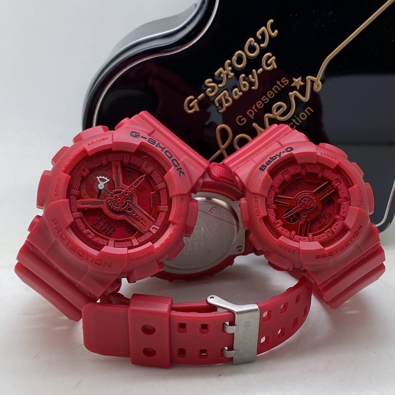 Couple Item Gshock GA Merah jam tangan lelaki Perempuan Free box Couple ...