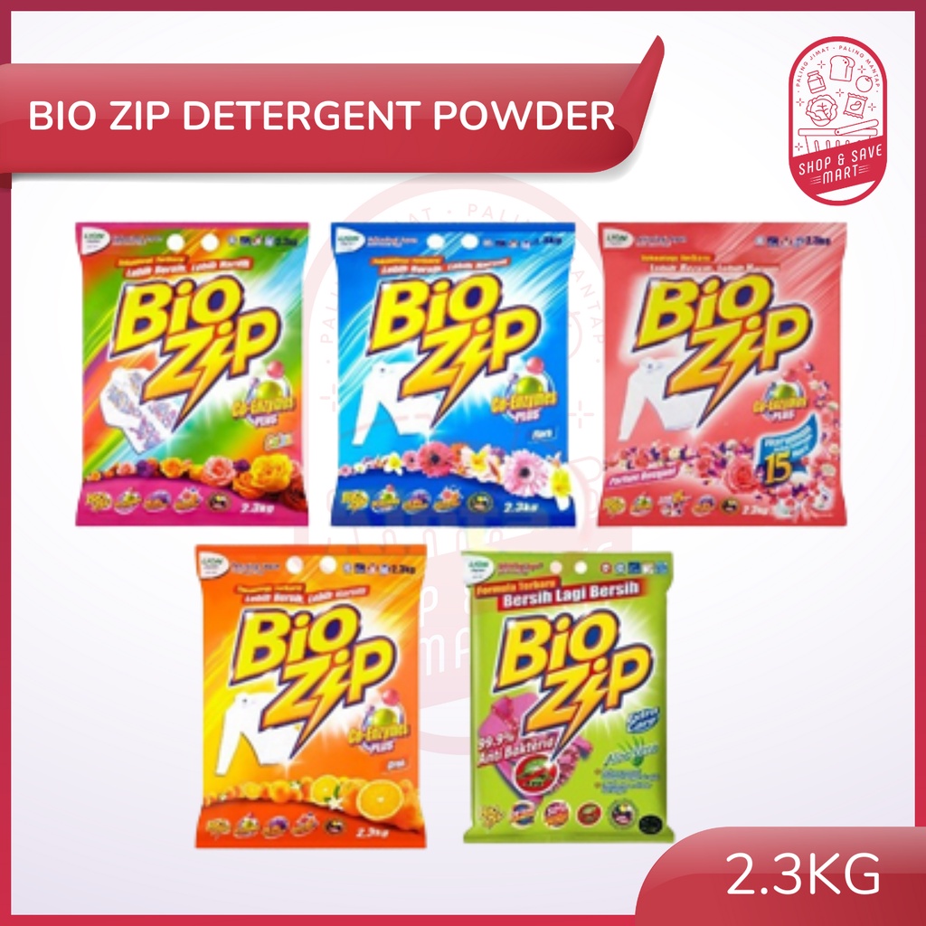 Bio Zip Laundry Detergent Powder - 2.3kg (Type: Perfume Bouquet/Orange ...