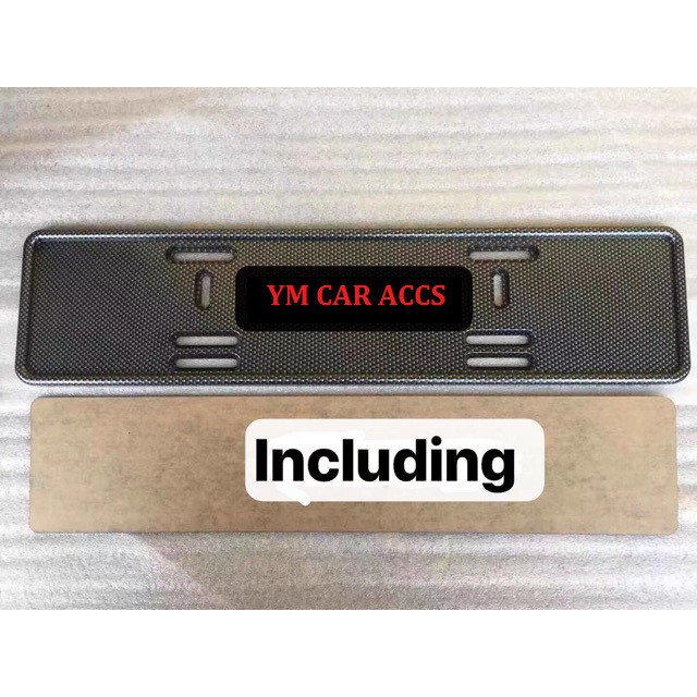 8 Digits Quality Carbon Fiber Universal Rectangle Car Number Plate 4.5 ...