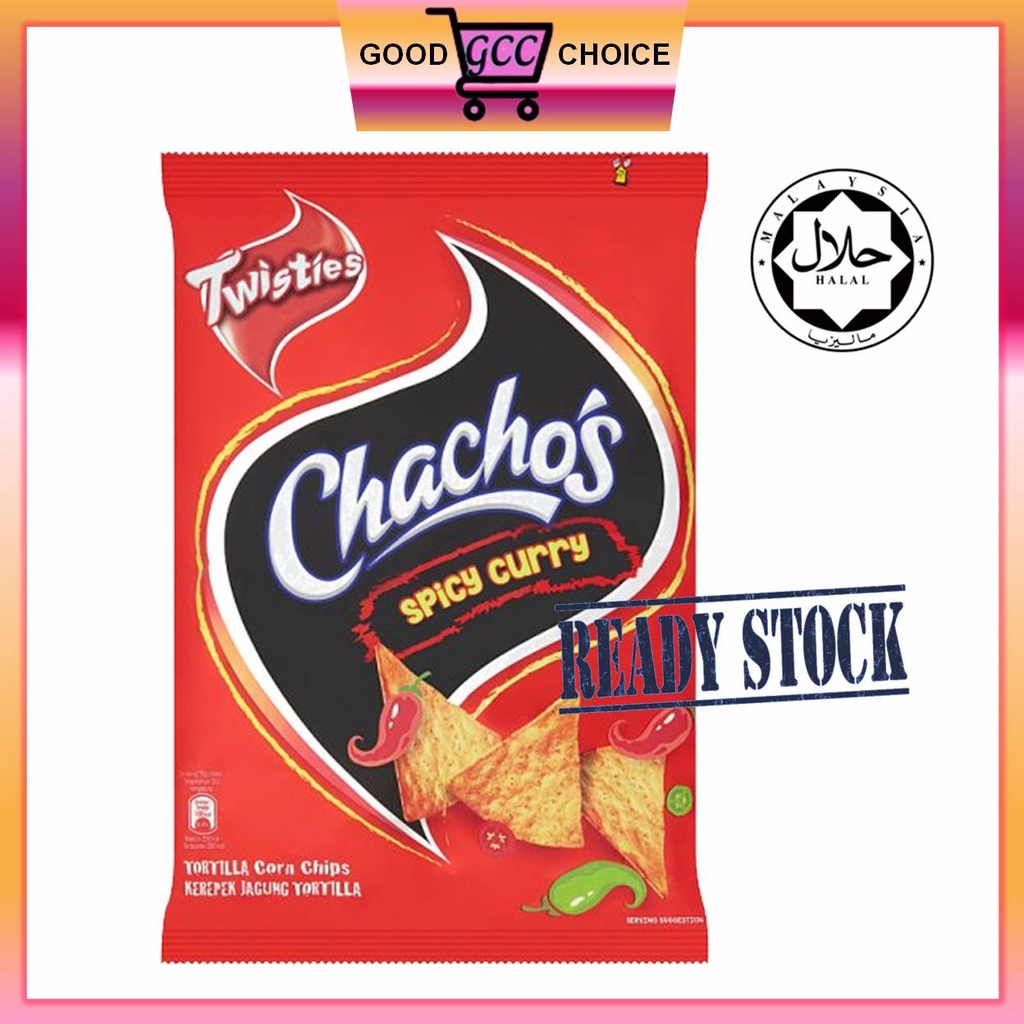 GCC-Ready Stock Twisties Chacho’s Spicy Curry Tortilla Corn Chips 70g ...