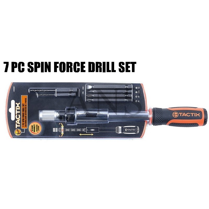 TACTIX 209002 SCREWDRIVER SPIN FORCE 7PC | Shopee Malaysia
