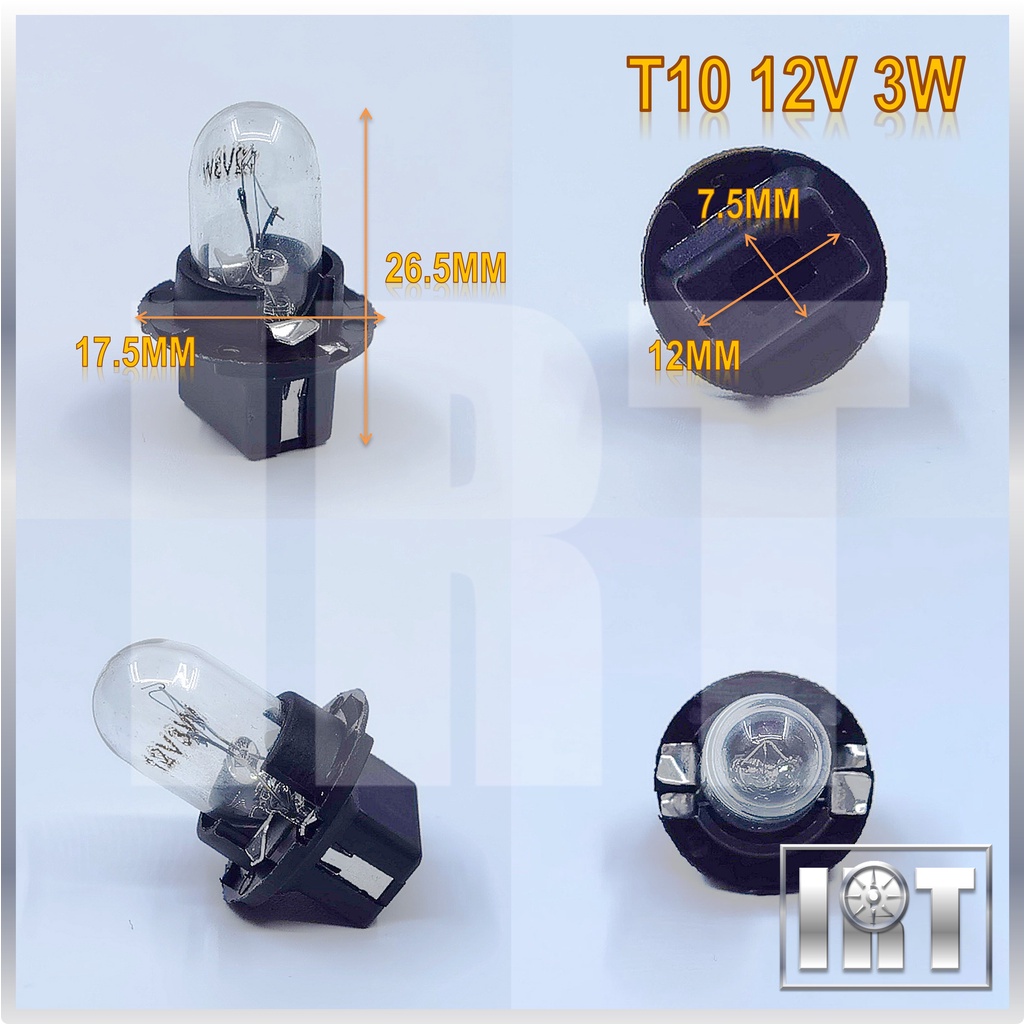 T5 T3 T4 T6 T10 12V 24V Socket Meter Bulb Dashboard Aircon Panel Kereta Car Housing Saga Iswara ...