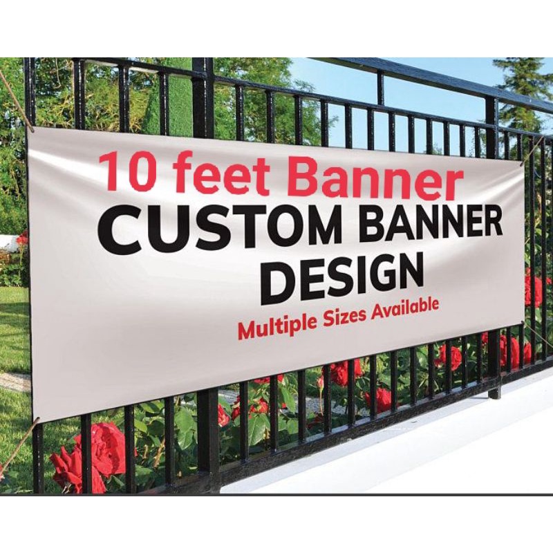 BANNER 10 FEET Custom Design (We design for You) Tarpaulin 320gsm ...