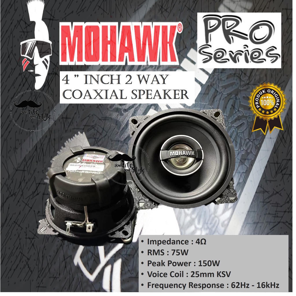 Mohawk M1 PRO Series 4"Inch 2-Way Coaxial Speaker (M1-425PRO) Proton ...