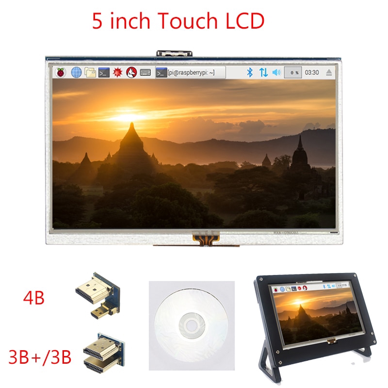 5 Inch Raspberry Pi 4 Model B Touchscreen TFT LCD Display Module ...
