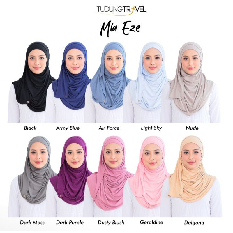 💥NEW💥 TT Mia Eze - shawl instant ironless pinless by Tudung travel ...
