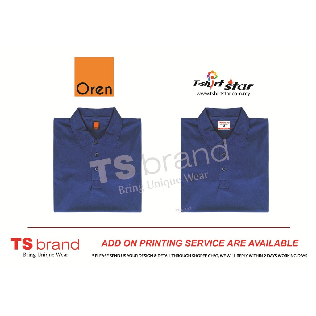 QUICK DRY - 100% Microfibre T-shirt QD0608 ( Color : ROYAL) | Shopee ...