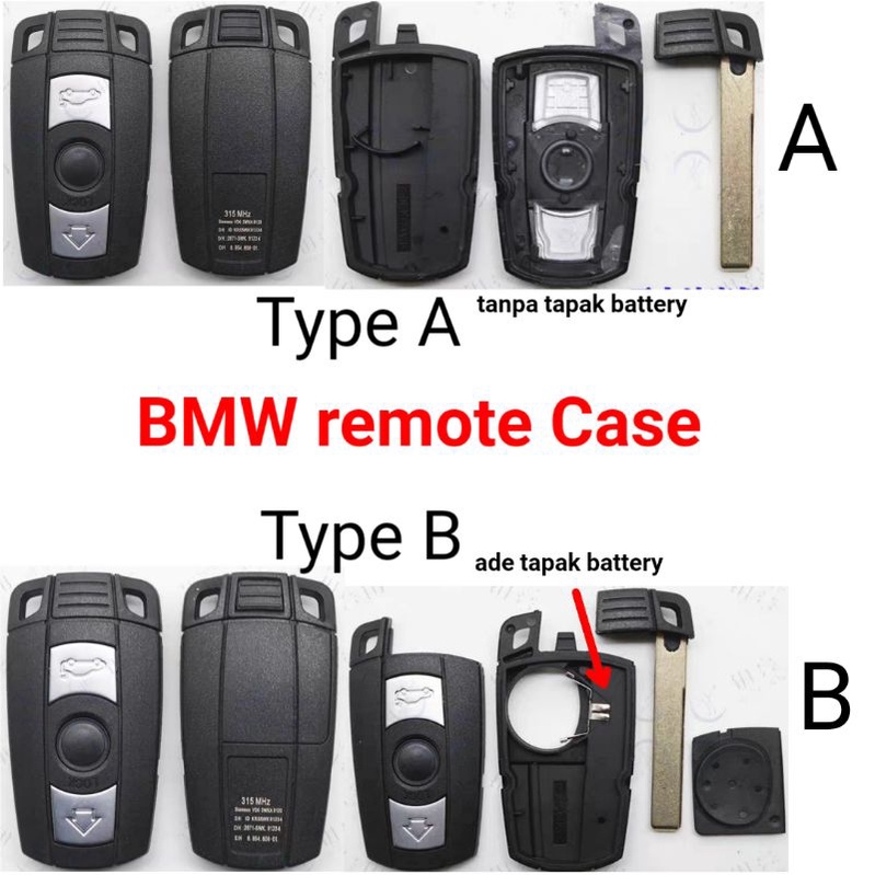 ade logo BMW 3button Smart Remote Key Case with Emergency Key带车标 ...