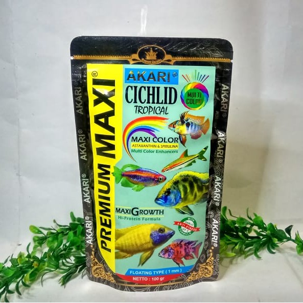 Akari PREMIUM MAXI CICHLID TROPICAL Food Fish 100 gr Pellets 1mm ...
