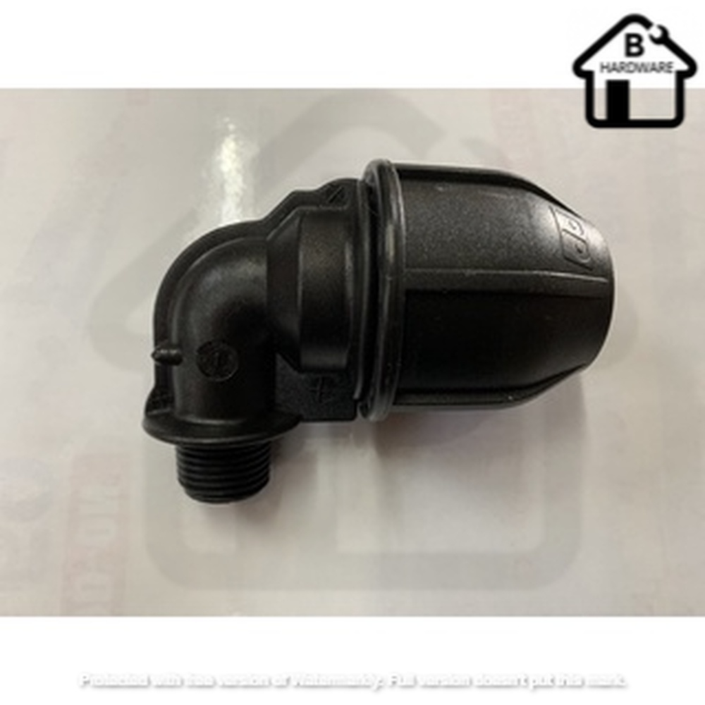 Poly HDPE MTA MT MB MALE THREADED SOCKET ELBOW TEE 20mm 25mm 32mm ...