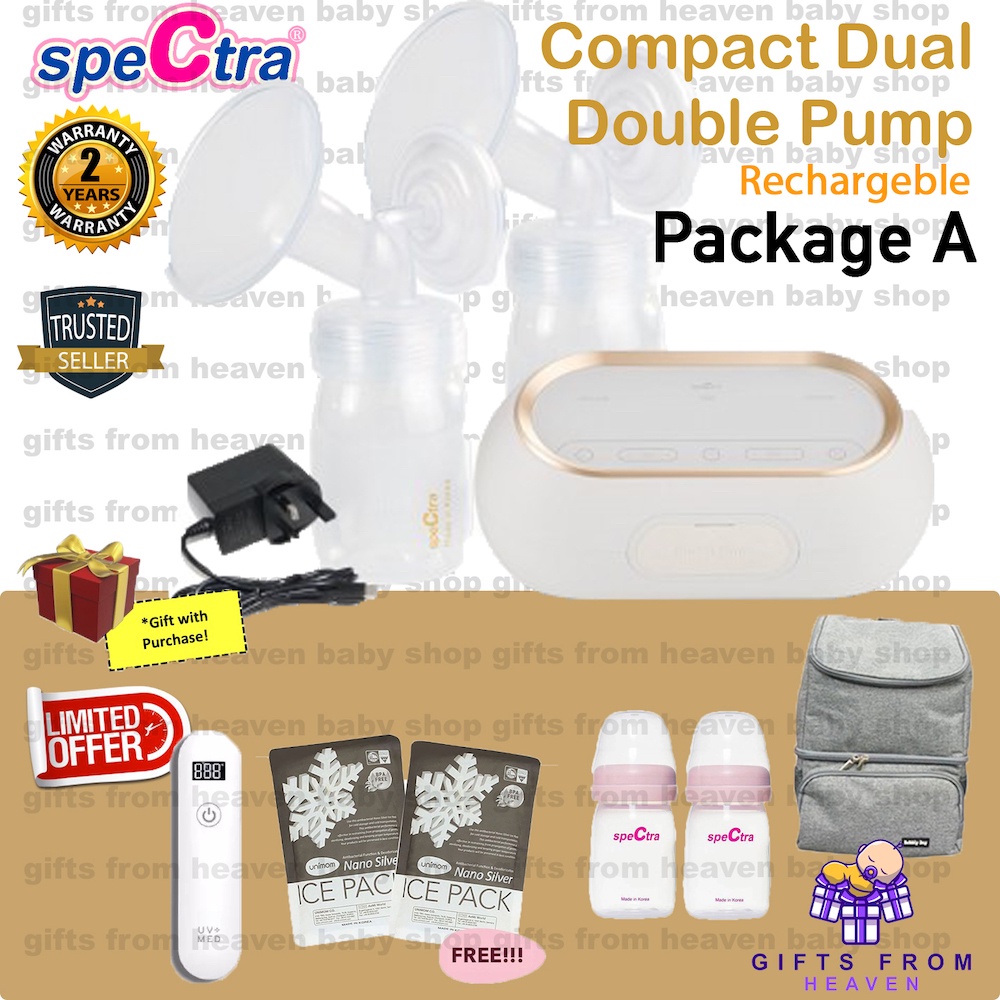 Spectra Dual Compact Double Rechargeable Breast Pump Package | Shopee ...