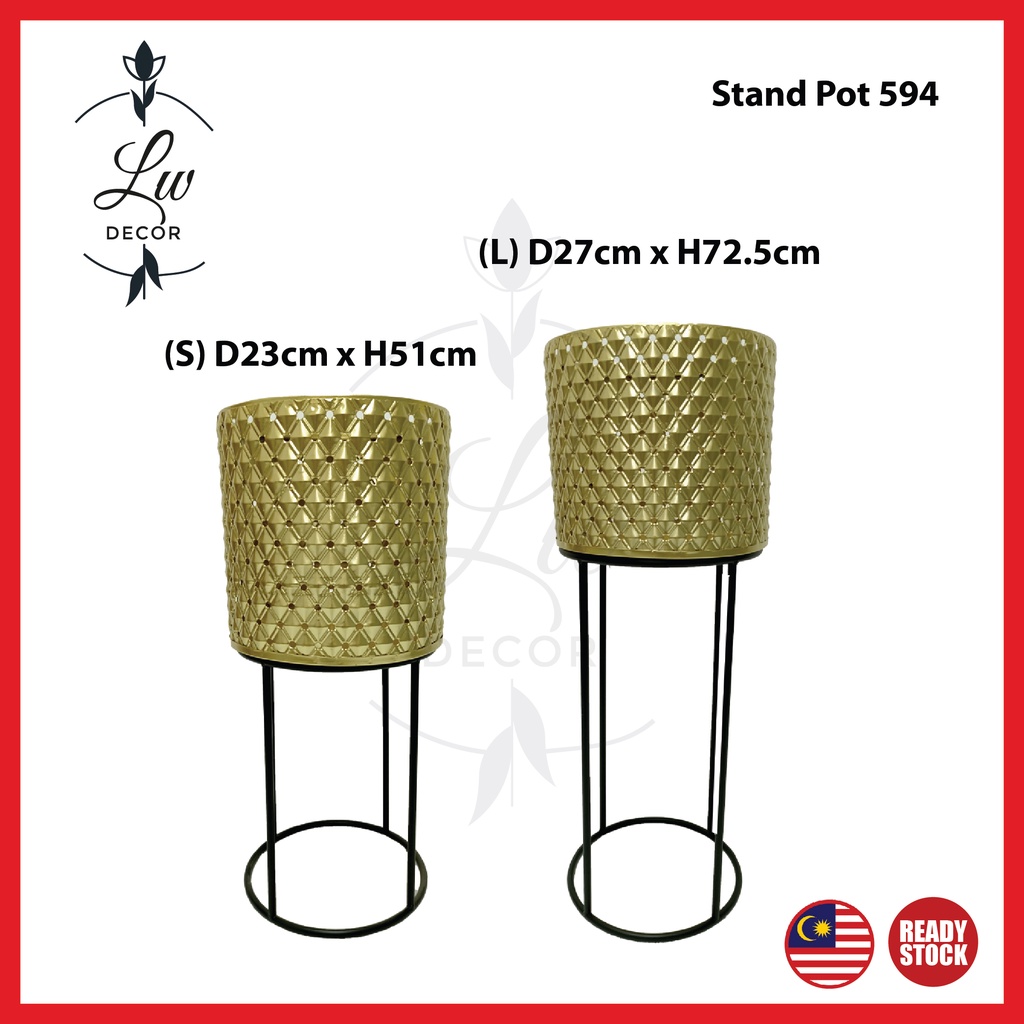 LWDECOR IRON FLOWER POT STAND PLANT POT 594 PASU Pokok hiasan dalam ...