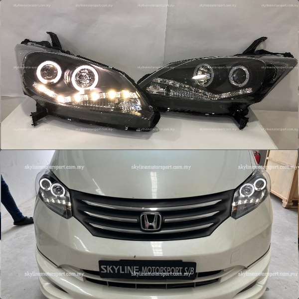 Honda Freed Head Lamp Headlight Projector DRL Led Ring 100% Taiwan 2010 ...