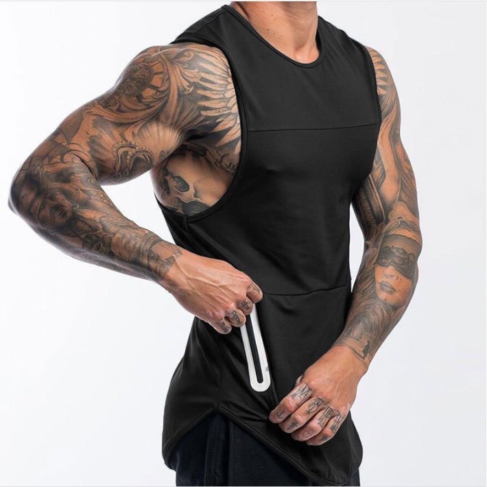 Men Sleeveless Tank Top Stretch Quick Dry Sports Singlet Tight ...