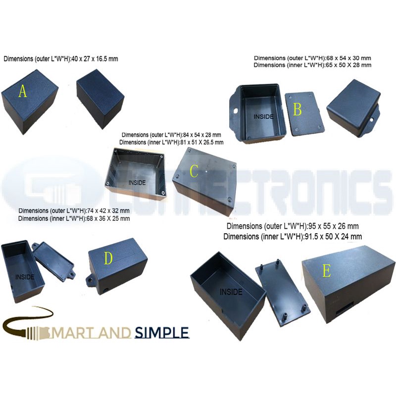 Plastic Electronic Project Box Enclosure Instrument case DIY within ...