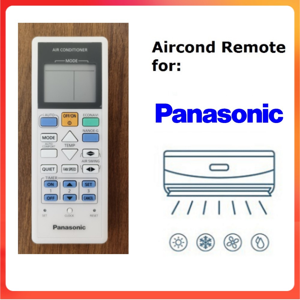 PANASONIC AIR CONDITIONER REMOTE CONTROL [INVERTER SERIES] RC4551 ...
