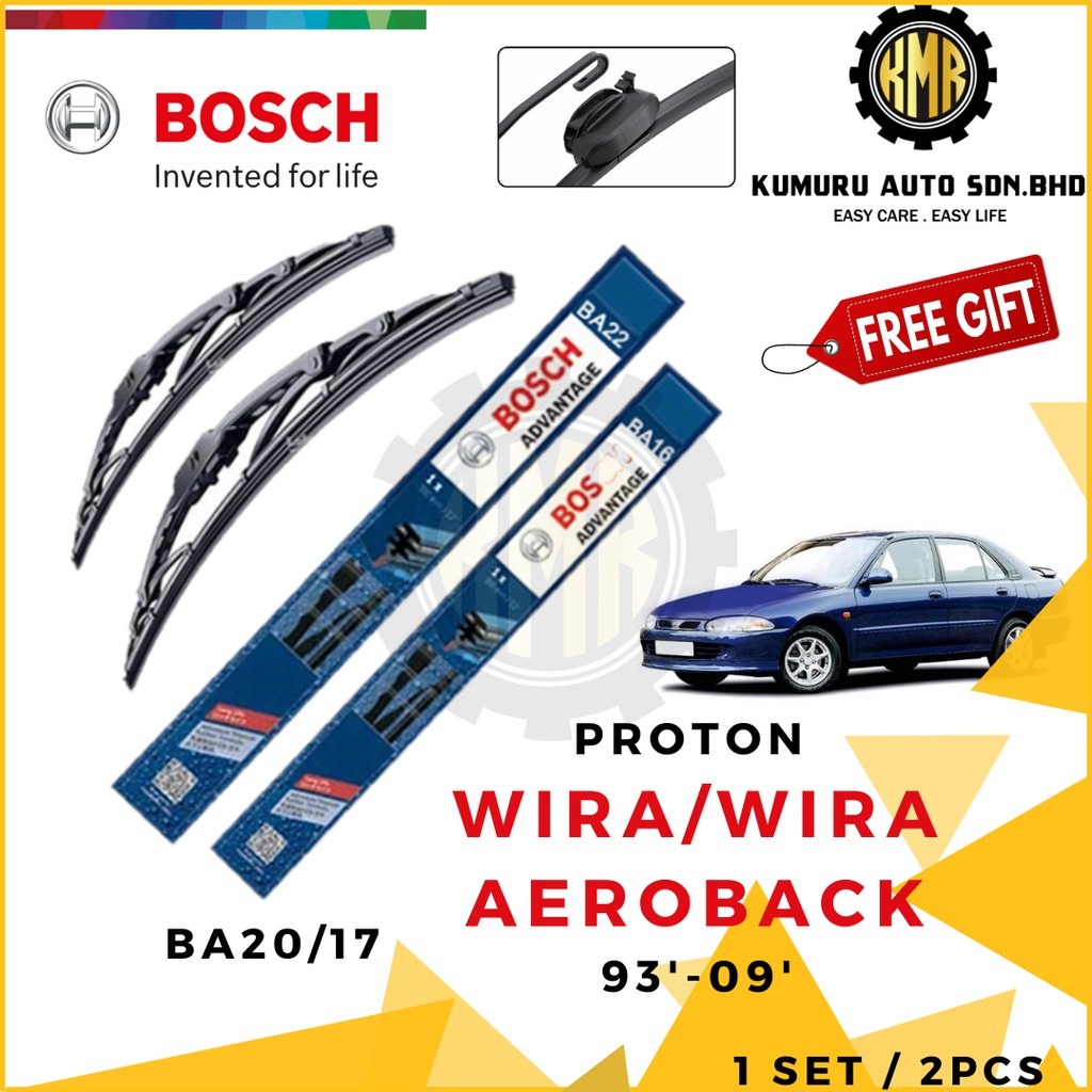 1 SET - PROTON WIRA 1993'-2009' WIPER - BOSCH ADVANTAGE WIPER FRONT ...