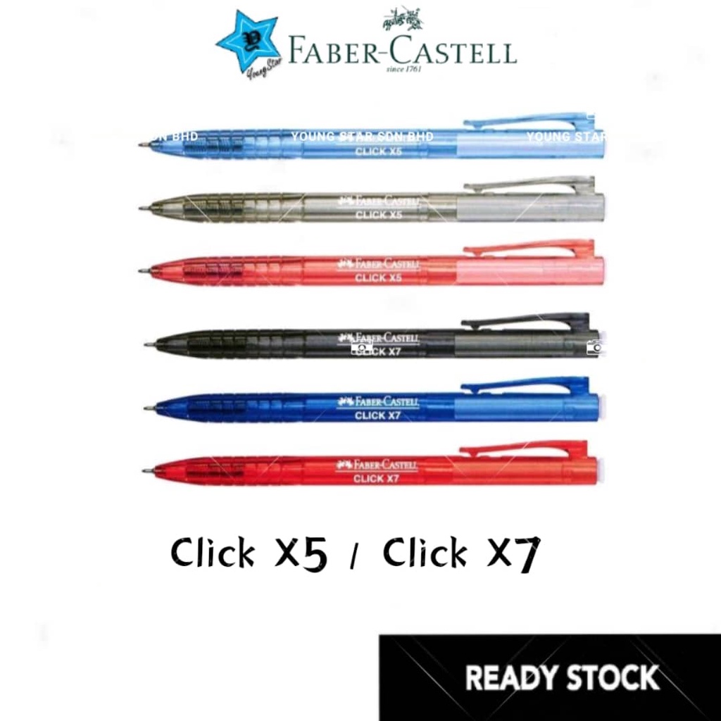 Faber-Castell Click X5 / X7 Ball Pen ( single pcs ) | Shopee Malaysia
