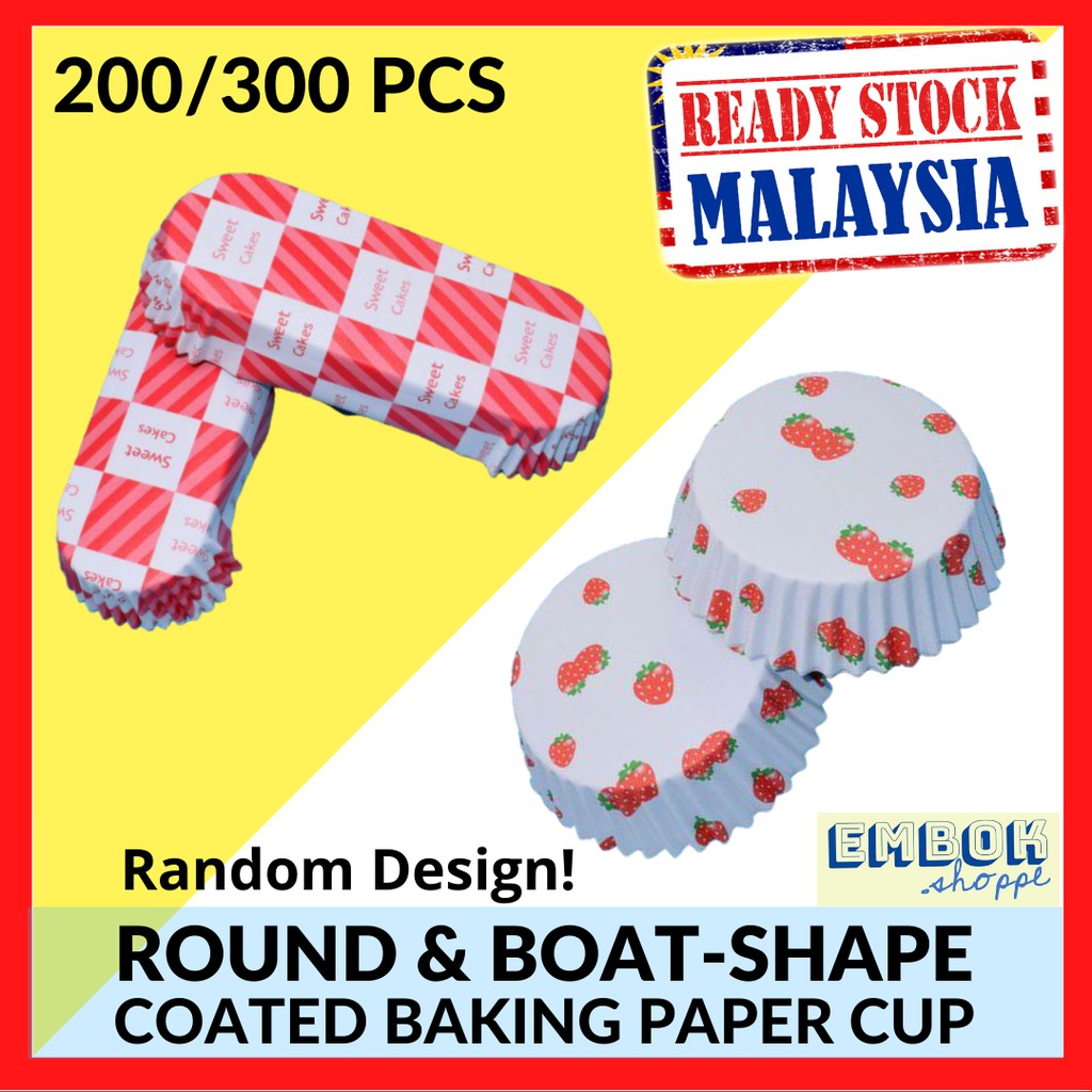 [READY STOCK + LOW PRICE] ROUND & BOAT-SHAPE COATED BAKING PAPER CUP ...