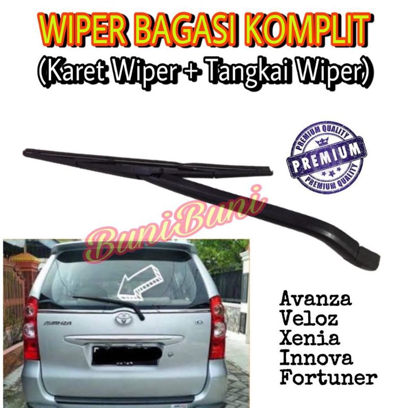 Rear Trunk Glass Wiper Rubber Complete with Stem for Avanza Innova ...