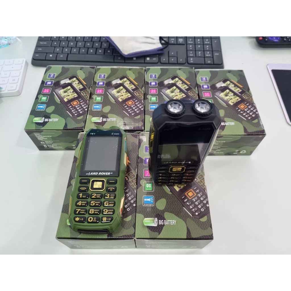 Land Rover HoDoo Phone S400 13800mah battery usb torchlight Push Button ...