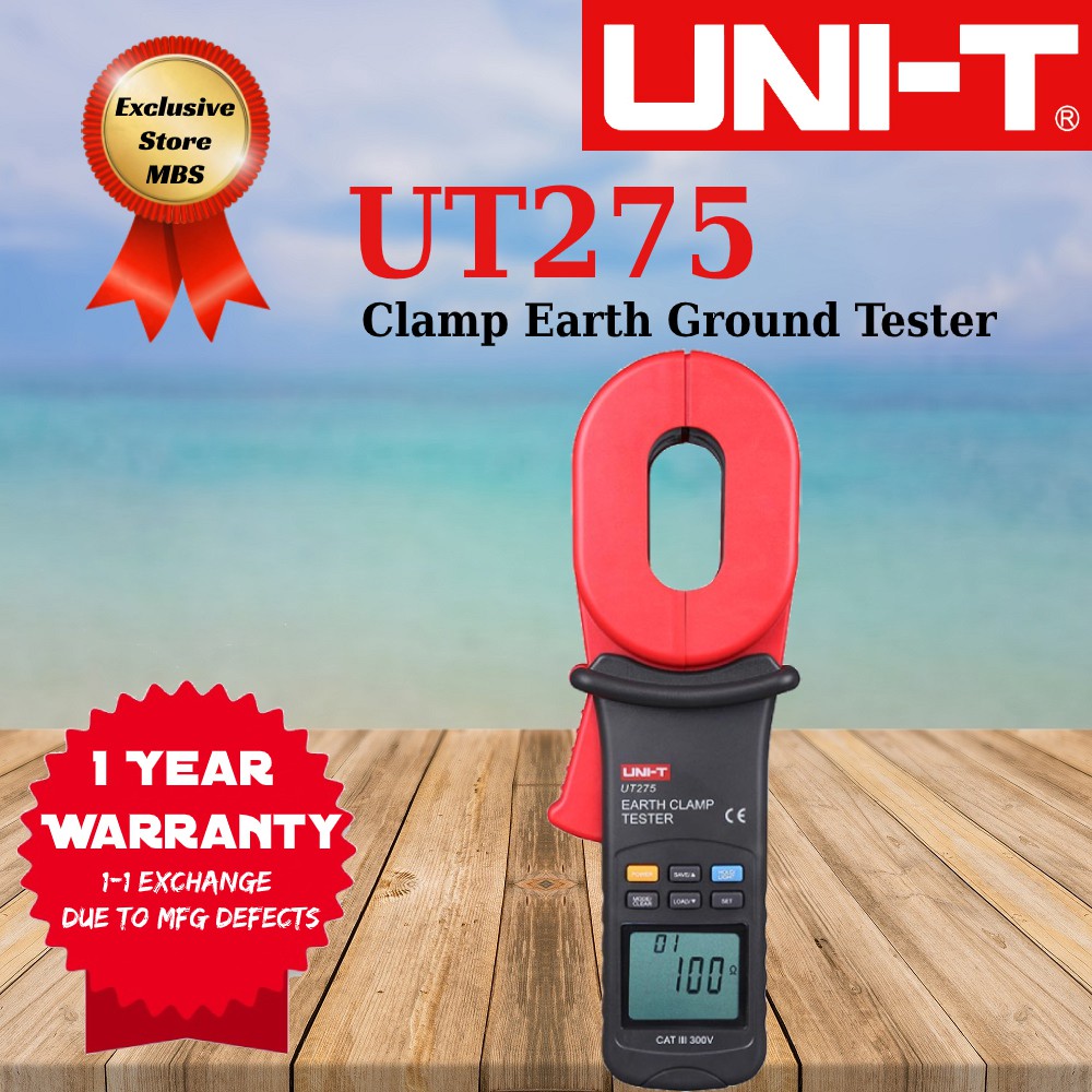 UNI-T UT275 Clamp Earth Ground Tester Leakage Current 30A Clamp Meter ...