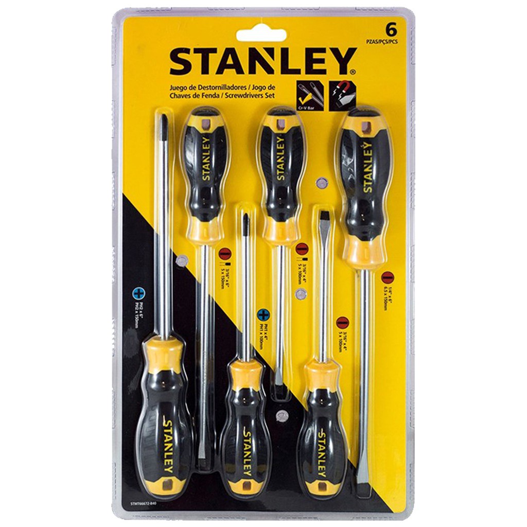 STANLEY STMT66672 6PCS KUSYEN GRIP SCREWRIVER SET 6PCS CUSHION GRIP ...